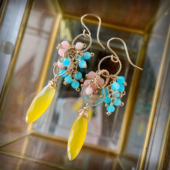 14kgf Garden ピアス（フック・チェーン） hoaka 通販 17806632｜Creema(クリーマ)