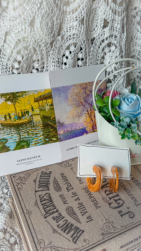 アンバーリング / ハンドメイド樹脂イヤリング / ピアスタイプ ピアス（フープ） Alexandra Latham 通販 17813336 ...