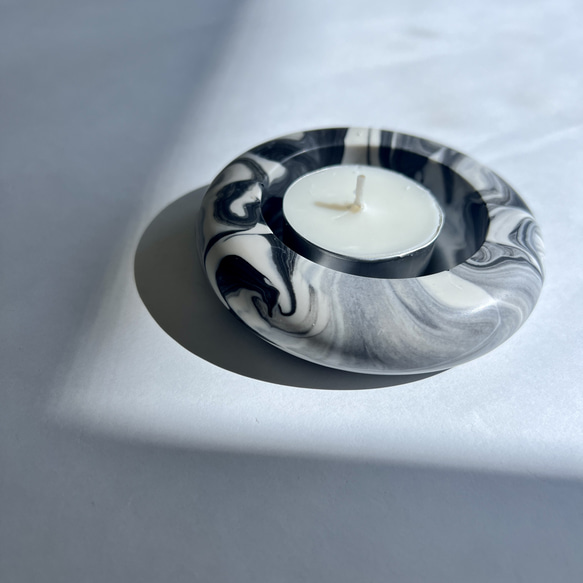 round candle holder/black marble キャンドル・キャンドルホルダー iri 通販｜Creema(クリーマ) 17815119