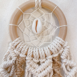 マクラメドリームキャッチャー/マクラメタペストリー/西海岸インテリア/シェル/ウッドリング タペストリー・壁掛け ameri macrame 通販 17816086｜Creema(クリーマ)