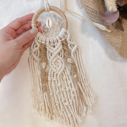 マクラメドリームキャッチャー/マクラメタペストリー/西海岸インテリア/シェル/ウッドリング タペストリー・壁掛け ameri macrame 通販 17816086｜Creema(クリーマ)