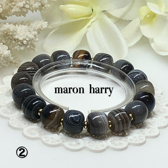 瑪瑙ブレスレット②•*¨*•.¸¸♬ ブレスレット MARON HARRY 通販｜Creema(クリーマ)