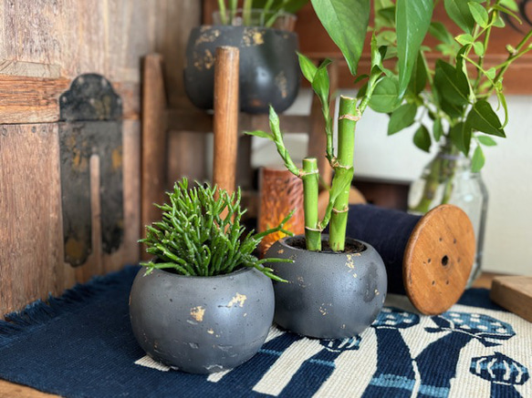 ジェスモナイト容器の100％天然精油＆ソイワックスキャンドル Jesmonite Candle Rin 凛 キャンドル・キャンドルホルダー ...