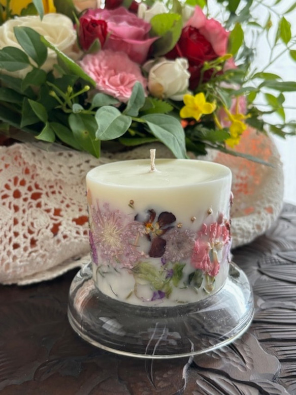 100%ナチュラル ボタニカルソイキャンドル フローラルの香り Botanical**Floral** -A キャンドル・キャンドルホルダー ...