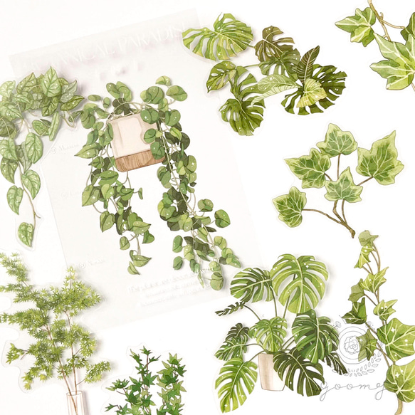 大判ボタニカルシール 1 シール・ステッカー goomy 通販｜Creema(クリーマ)