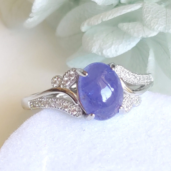 タンザナイト うるうる 天然石 リング S925 8×6㎜ 指輪・リング bamboo shoots 通販 17855126｜Creema(クリーマ)