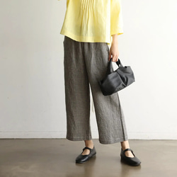 ナチュラルな風合いが楽しめるチェック総柄パンツ コットンリネンパンツ ワイドパンツ 240609-1 ロングパンツ fall-in&co ...