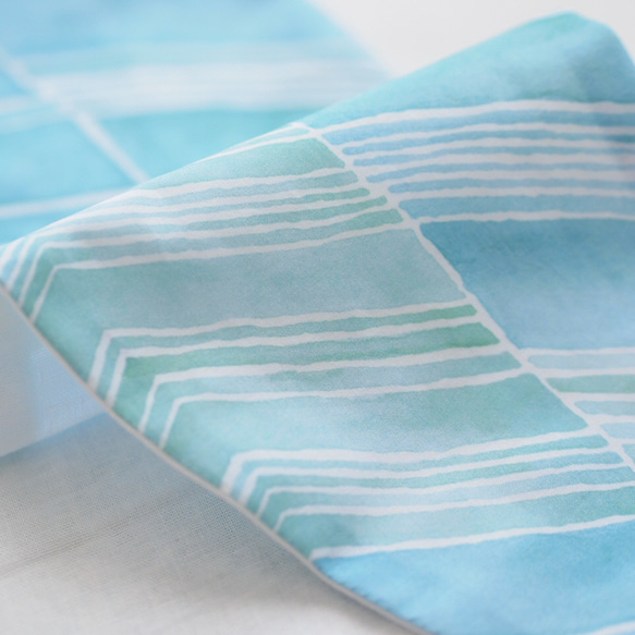 ネッククーラーカバー+保冷剤ポケット付 クールスカーフ・クールリング カバー『水彩タッチへリンボン』 スカーフ・バンダナ aco-mi* 通販 ...