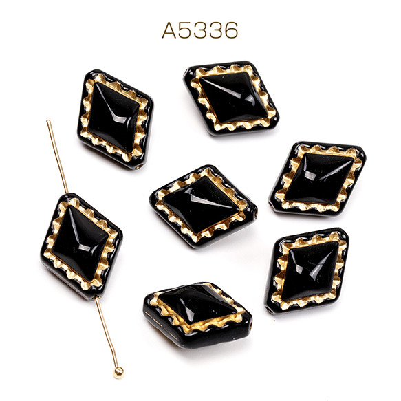 A5336 90個 アクリルビーズ ひし形ビーズ 菱形ビーズ アンティーク調ビーズ ひし形モチー 3 x（30ヶ） ビーズ beads ...