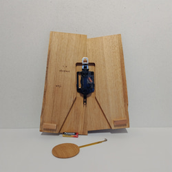 壁掛け振り子時計 【ギフト対応･名入れ可】 ～クリ材･2枚合わせ･縦型･数字と葉っぱ～ 掛け時計・置き時計 円司 通販 17869883 ...