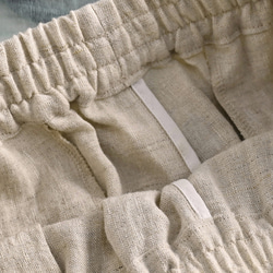 100%リネンワイドパンツ ゴムウエストリネンワイドパンツ シンプルゆとりリネンパンツ 2色 M-2XLサイズ L405 キュロット・ワイド ...