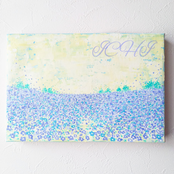 油絵 ネモフィラ 絵画 ICHI 通販 17898161｜Creema(クリーマ)