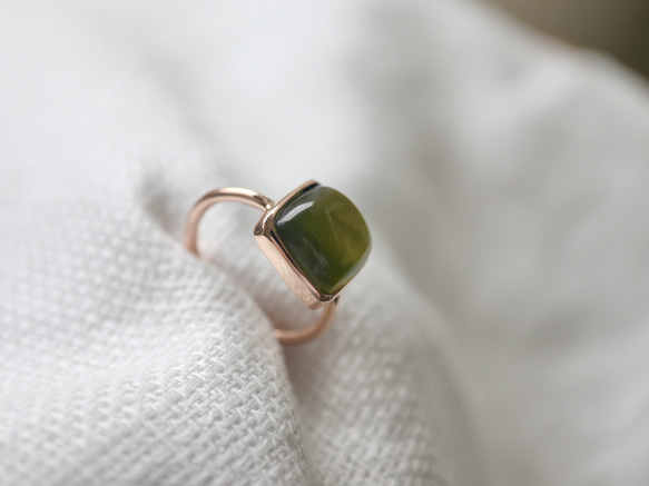 K10[お抹茶カラーのvesuvianite]ring 指輪・リング STUDIO TENTEN 通販 17899110｜Creema(クリーマ)
