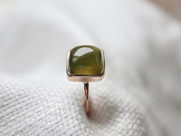 K10[お抹茶カラーのvesuvianite]ring 指輪・リング STUDIO TENTEN 通販 17899110｜Creema(クリーマ)