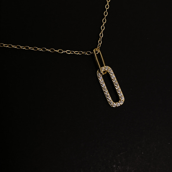 パヴェ オーバル プレート ネックレス silver925 K14gp ジルコニア オフィスコーデ 4060217-58 ネックレス・ペンダント curro 通販 17902245 ...