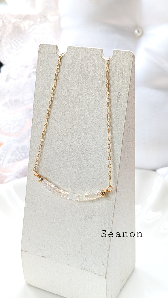 《14Kgf》オパールネックレス/10月誕生石 ネックレス・ペンダント Seanon 通販｜Creema(クリーマ) 17903833