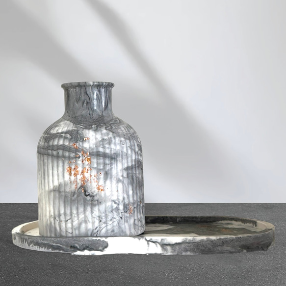 vase & plate ＊marble color その他インテリア雑貨 heartful_made 通販 17930896｜Creema ...