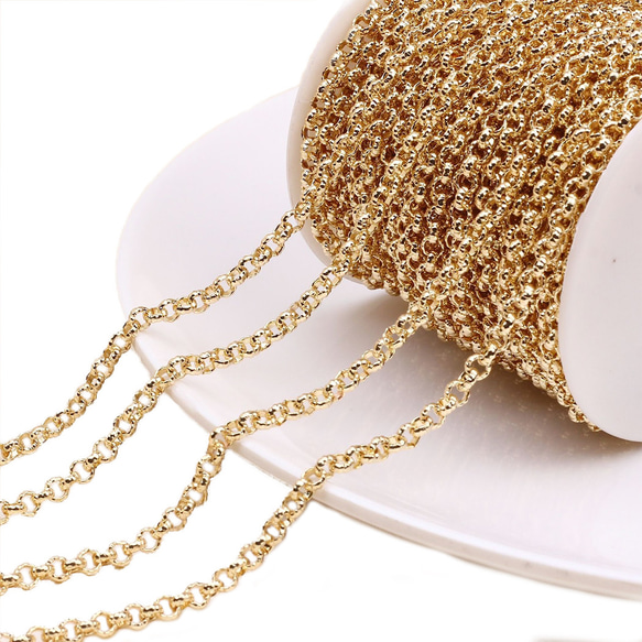 【40cm】14KGFパーツ Oリングチェーン あずきチェーン オーリング チェーンのみ ゴールド その他素材 Koron 通販 17965704｜Creema(クリーマ)