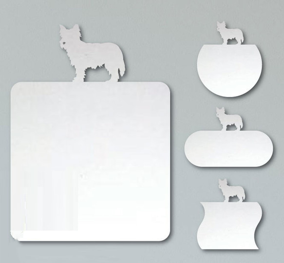 ケアーンテリア_オリジナルペットミラー鏡_犬グッズ_名入れ_PET-TEP_ENT_034_187 ドレッサー・ミラー・鏡台 ENT 通販 17969098｜Creema(クリーマ)