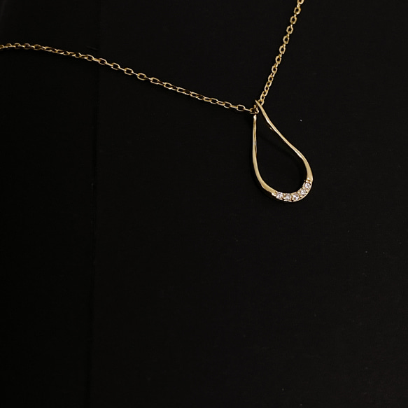 silver925 ドロップ ネックレス K14gp ジルコニア CZダイヤ 金属アレルギー対応 4060250 ネックレス・ペンダント curro 通販 17979379｜Creema(クリーマ)