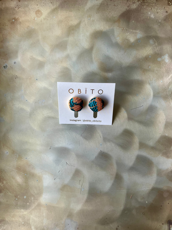 一粒に帯を込めて【帯のアップサイクルイヤリング】一点物 ピアス（その他） OBiTO -帯糸- 通販 17993143｜Creema(クリーマ)