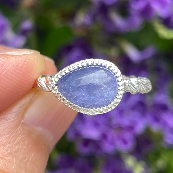 タンザナイト しずくカボション 2.79ct シルバーSV925リング 指輪・リング The.M 通販 17993879｜Creema(クリーマ)