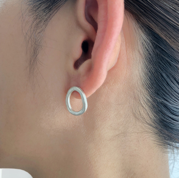 circle pierce silver/シルバー/ピアス/円形/シンプル ピアス（スタッド・一粒） FUURA 通販 17994458｜Creema(クリーマ)