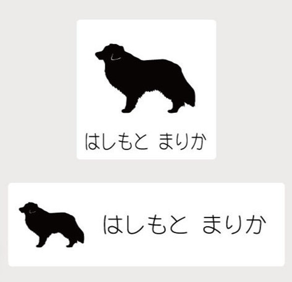ボーダーコリー_オリジナルペットシルエットお名前スタンプ_犬グッズ_名入れ_PET-TEP_ENT_128_155 はんこ・スタンプ ENT ...