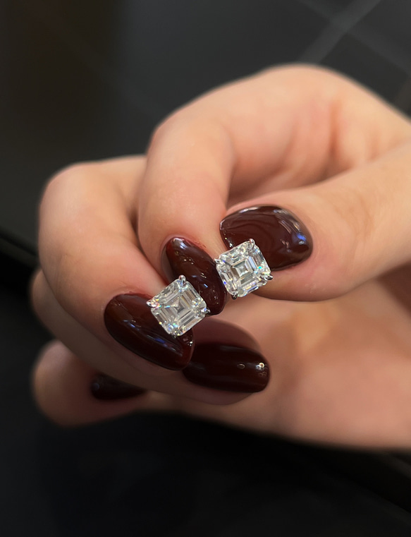 モアサナイトピアス2ct k18 ピアス（スタッド・一粒） パール大好き(購入前にコメント) 通販 18010240｜Creema(クリーマ)