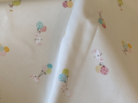 シーチングプリント生地 ちいさな動物と風船 3A-ホワイト』～50㎝単位でカット～ 生地 Blanc de Roi 通販 18031987 ...