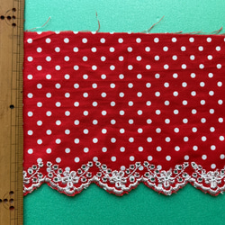 赤ドット綿レース ＠50cm/￥ ＃2407181 レース Madame Emiko 通販 18041084｜Creema(クリーマ)