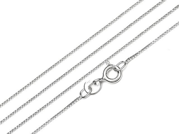 SILVER925 ネックレス ボックスチェーン 0.7m[ロジウム]75cm【1コ販売】(SVNEK-019-75cm 金具・チェーン カラフルビーズ 通販 18043101｜Creema ...