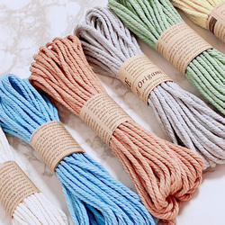 高品質 マクラメ糸 3mm 10m 6本セット くすみパステル6色 糸・ミシン糸 souple _パラコード専用店 通販 18073693｜Creema(クリーマ)