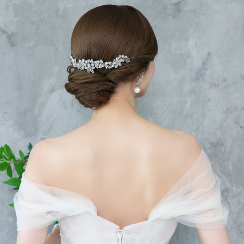ヘッドドレス【ガーデニア】H-118|花嫁 結婚式 ウエディング ヘッドドレス【ガーデニア】H-118|花嫁 結婚式 ウエディング