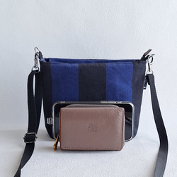 倉敷帆布ポシェット☆スマホショルダー(ストライプ) ポシェット 小っちゃなかばんメーネ 通販 18113669｜Creema(クリーマ)