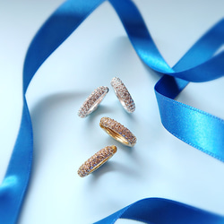 当店人気No.1！《毎日のお洒落に丁度良い》14KGP/ CZ HOOPS (ピアス) アレルギー対応 ピアス（フープ） GEMUU 通販 18113891｜Creema(クリーマ)