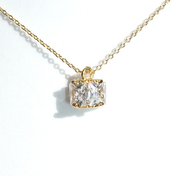 16KGP CZキューブ超極細ネックレス ネックレス・ペンダント abeat 通販 18117936｜Creema(クリーマ)