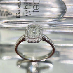 GIA鑑定書付き1.01ct天然エメラルドカット ダイヤモンド K18 指輪・リング CHIC JEWELRY 通販 18121809｜Creema(クリーマ)