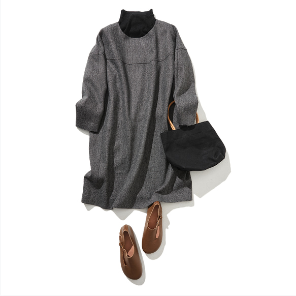 ★サンプルセール 1点のみ★3000円オフ 秋冬厚てワンピース ゆったり 裏地付き221002-3(016) ワンピース fall-in&co(talent) 通販 18133080 ...