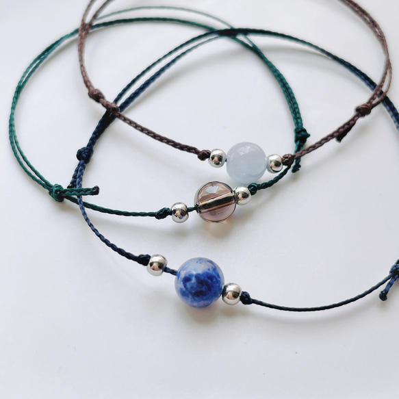 ”make a wish" 選べる天然石 ブレスレット・アンクレット AW / SV SUS / stone アンクレット milk and ...