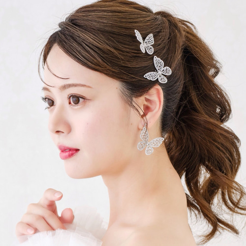 ゼクシィ掲載】MA233 蝶々アレンジピン ヘアピン ウェディング ゼクシィ掲載】MA233 蝶々アレンジピン ヘアピン ウェディング