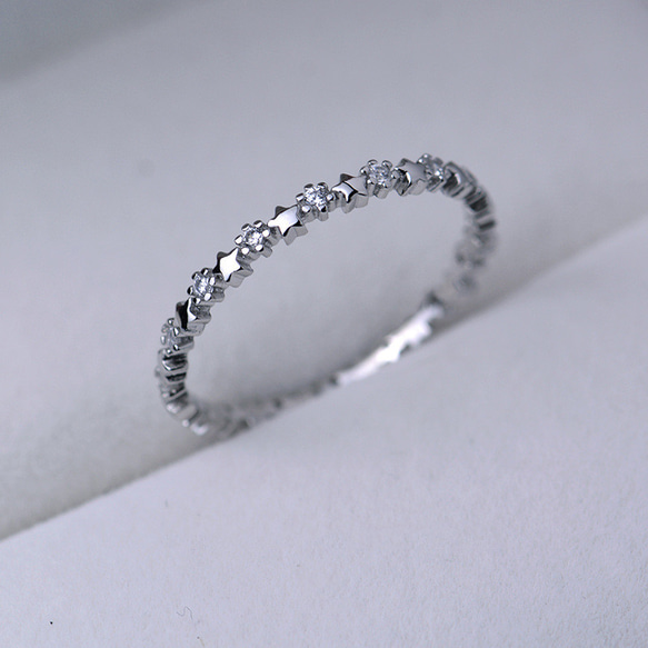 S925製 シルバー 細身 星とジルコニア リング 指輪 付けっぱなし 金属アレルギー対応 新作 指輪・リング cissylady.com 通販 18143780｜Creema(クリーマ)