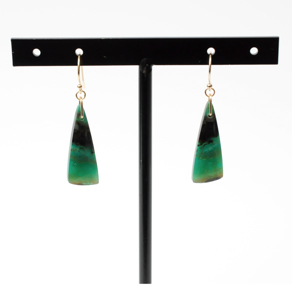 【ピアス】オパライズドウッド 02【K14GF】 ピアス（フック・チェーン） IREMA design 通販｜Creema(クリーマ) 18163887