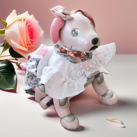 aibo オールドローズブラウスセット：クラシックピンク（aiboちゃん用・ハンドメイドのお洋服） ペット服・アクセサリー 午後小虹 通販 ...