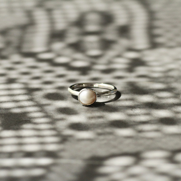 egg ring【Silver925+淡水パール】 指輪・リング effectjewelry 通販 18178568｜Creema(クリーマ)