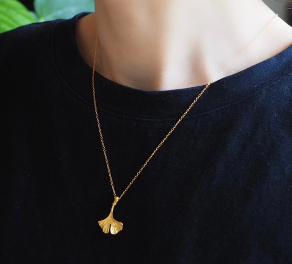 creema限定 ネックレス 14kgf イチョウ 銀杏 ゴールドフィルド 秋 シンプル ネックレス・ペンダント arch 通販｜Creema(クリーマ) 18179496