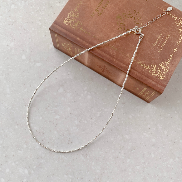 [再販]カレンシルバー チョーカー 37cm ネックレス アジャスターつき silver925 1.5mm 華奢 煌めき チョーカー haru 通販 18181642｜Creema(クリーマ)