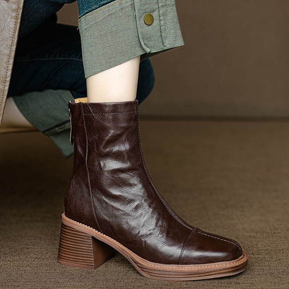 外反母趾の方でも履けるゆったりブーツ】 ショートブーツ ミドルブーツ