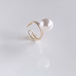 14kgf Grain and Humming クリスタルパール イヤーカフ 2 点セット イヤーカフ f accessory 通販 18190216｜Creema(クリーマ)