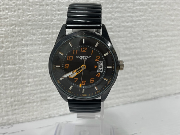 在庫限りデイト付きメンズジャバラ時計 （EOV-8523G ORANGE） 腕時計 ACONTeG 通販 18192266｜Creema ...